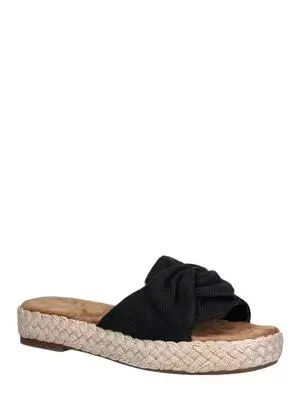 Toms Abby Knot-Detail Espadrille Slides Black