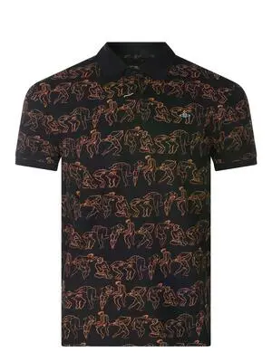 VIVIENNE WESTWOOD Graphic-print Polo Shirt Black