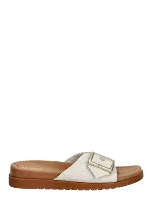 Toms Buckle-detail Slides - Neutrals