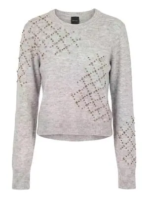 PINKO PINKO Crystal-Embellished Wool Sweater