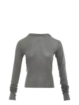 RICK OWENS Rick Owens Ruched Long-Sleeve Hoodie