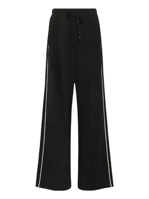 Max Mara Wide-fit Milano-knit Jersey Trousers - Black