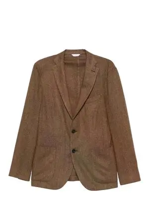 Boglioli Herringbone Wool Blazer - Brown