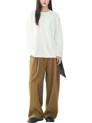 STUDIO TOMBOY Pleated Wide-leg Trousers - Green