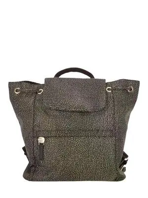 Borbonese Eyelet-embellished Drawstring Backpack - Brown
