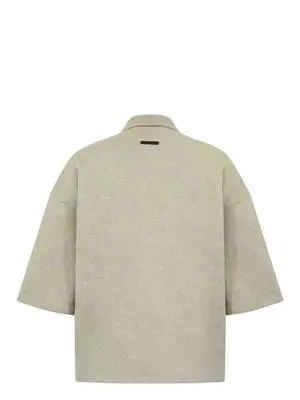 Fear Of God Cropped Panelled Polo Shirt - Grey