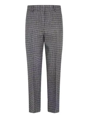 Seventy Check Tailored Trousers - Grey
