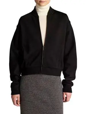 Vince Ponte-knit Bomber Jacket - Black