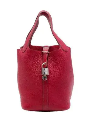 Hermès Hermès Clemence Picotin Lock Handbag Red