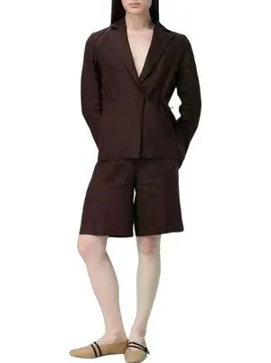 COLMAR Tie-fastening Linen Blazer - Brown