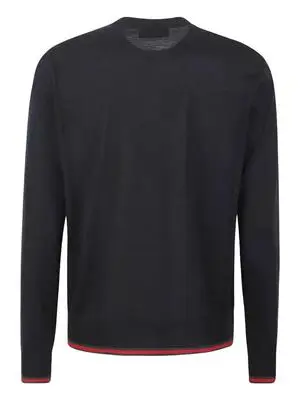 Gucci Wool Knit Sweater With Web - Blue