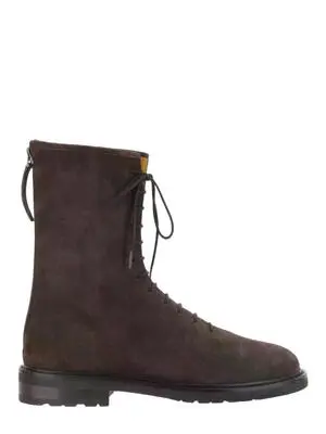 Legres Lace-up Suede Ankle Boots - Brown