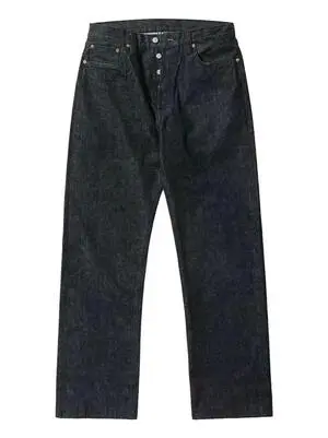 SUGAR CANE JEANS Selvedge-denim Straight-leg Jeans - Black