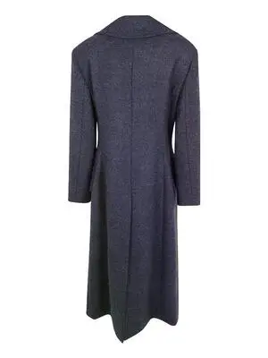 Mantū Double-breasted Notched-lapel Coat - Grey