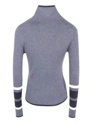 Mantū Ribbed Turtle-neck Sweater - Grey