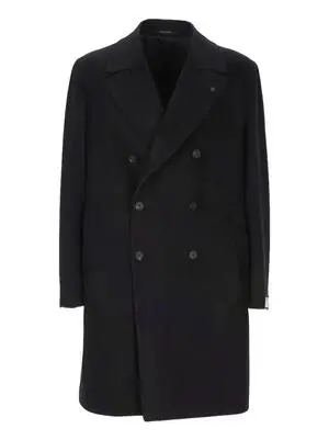 TAGLIATORE Tagliatore Double-Breasted Peak-Lapel Coat