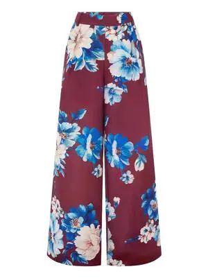 LEO LIN Elisha Floral-print Trousers - Red
