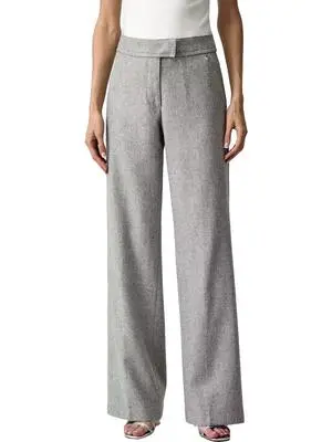 SILVIAN HEACH Logo-plaque Wide-leg Trousers - Grey
