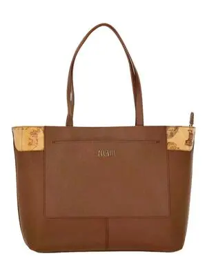 ALVIERO MARTINI 1° CLASSE Geo Classic Panelled Tote Bag - Brown