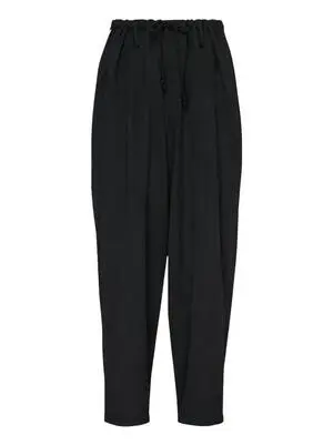Yohji Yamamoto Drawstring-waist Trousers - Black