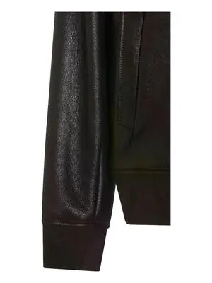 SALVATORE SANTORO Shearling-collar Leather Jacket - Brown
