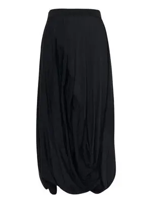 Junya Watanabe Draped Wool Maxi Skirt - Black
