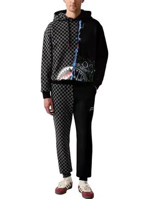 SPRAYGROUND Check-pattern Shark Track Pants - Black