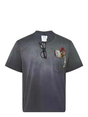 DOUBLET Trompe L'oeil Embroidery T-shirt - Grey