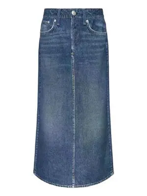 RAG & BONE Rag & Bone Miramar Faded-Effect Midi Skirt