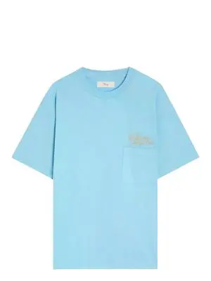 CHERRY LA Logo-embroidered Pocket T-shirt - Blue