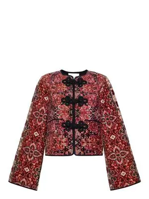 Cara Cara Cara Cara Yanna Frog-Fastening Jacket Red