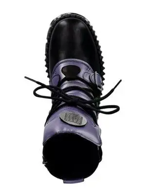 NEW ROCK Attack On Titan Buckled Platform Biker Boots - Black