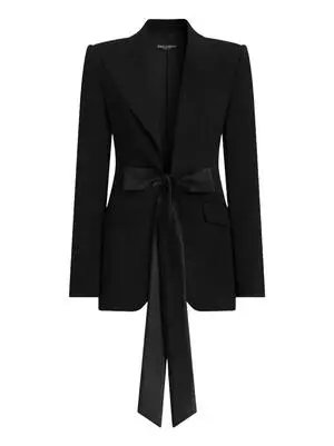 DOLCE & GABBANA Turlington Single-Breasted Micro-Ribbed Jacket