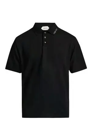 VERSACE Logo-embroidered Polo Shirt