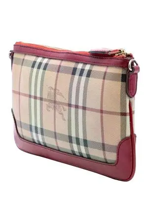 BURBERRY Burberry Haymarket Check Coated Canvas Peyton Cross Body Bag
