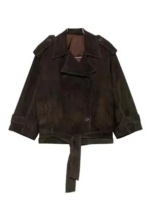 SALVATORE SANTORO Salvatore Santoro Double-Breasted Suede Jacket
