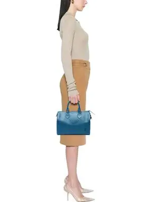 LOUIS VUITTON Louis Vuitton 1993 Epi Speedy 25 Boston Bag Blue