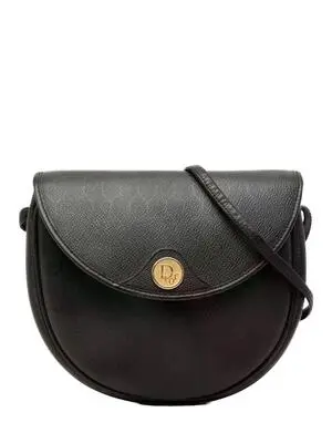 Dior 20th Century Honeycomb Coated Canvas Crossbody Bag - Black