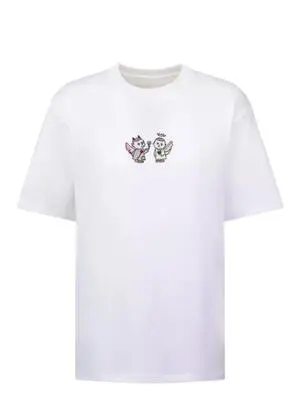CHRISTINA CRAWFORD Angel And Devil Embroidered Logo-patch T-shirt - White