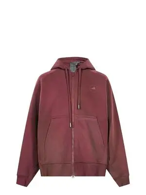 Adidas By Stella McCartney Logo-print Zip-up Hoodie - Red
