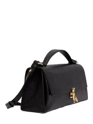 PATRIZIA PEPE Patrizia Pepe Pebbled Leather Shoulder Bag