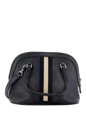 Gucci Web Convertible Dome Leather Mini Satchel - Black