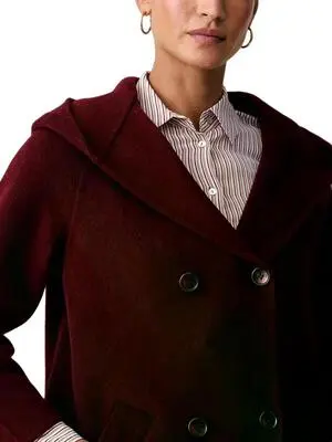 SILVIAN HEACH Hooded Double-breasted Coat - Red