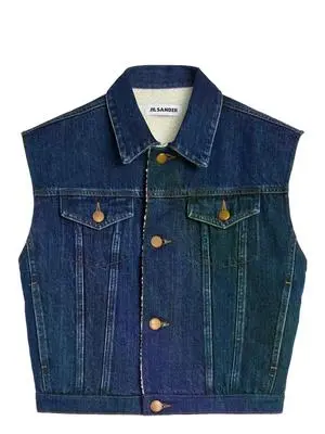 JIL SANDER Sleeveless Waistcoat - Blue