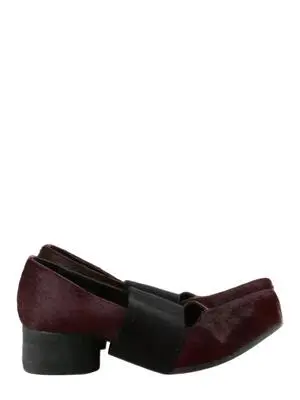 UMA WANG Elasticated Pony-hair Pumps - Red