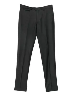 Tagliatore Pressed-crease Wool Trousers - Black