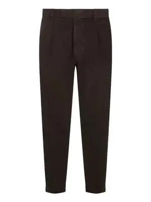 BERWICH Pleated Turn-up Trousers - Brown