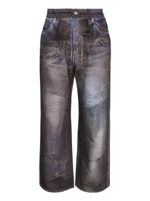 Andersson Bell Illusion Patchwork Trompe L'oeil Jeans - Blue