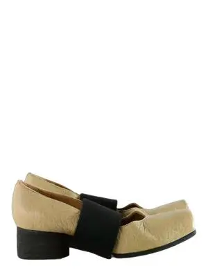 UMA WANG Elasticated Square-toe Ballet Pumps - Neutrals
