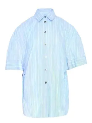 ENFOLD Striped Short-sleeve Shirt - Blue